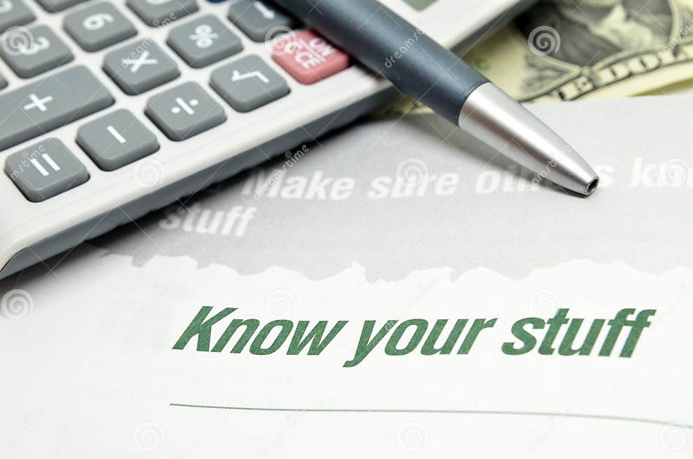 Know your stuff stock photo. Image of profit, stuff, data - 90723062