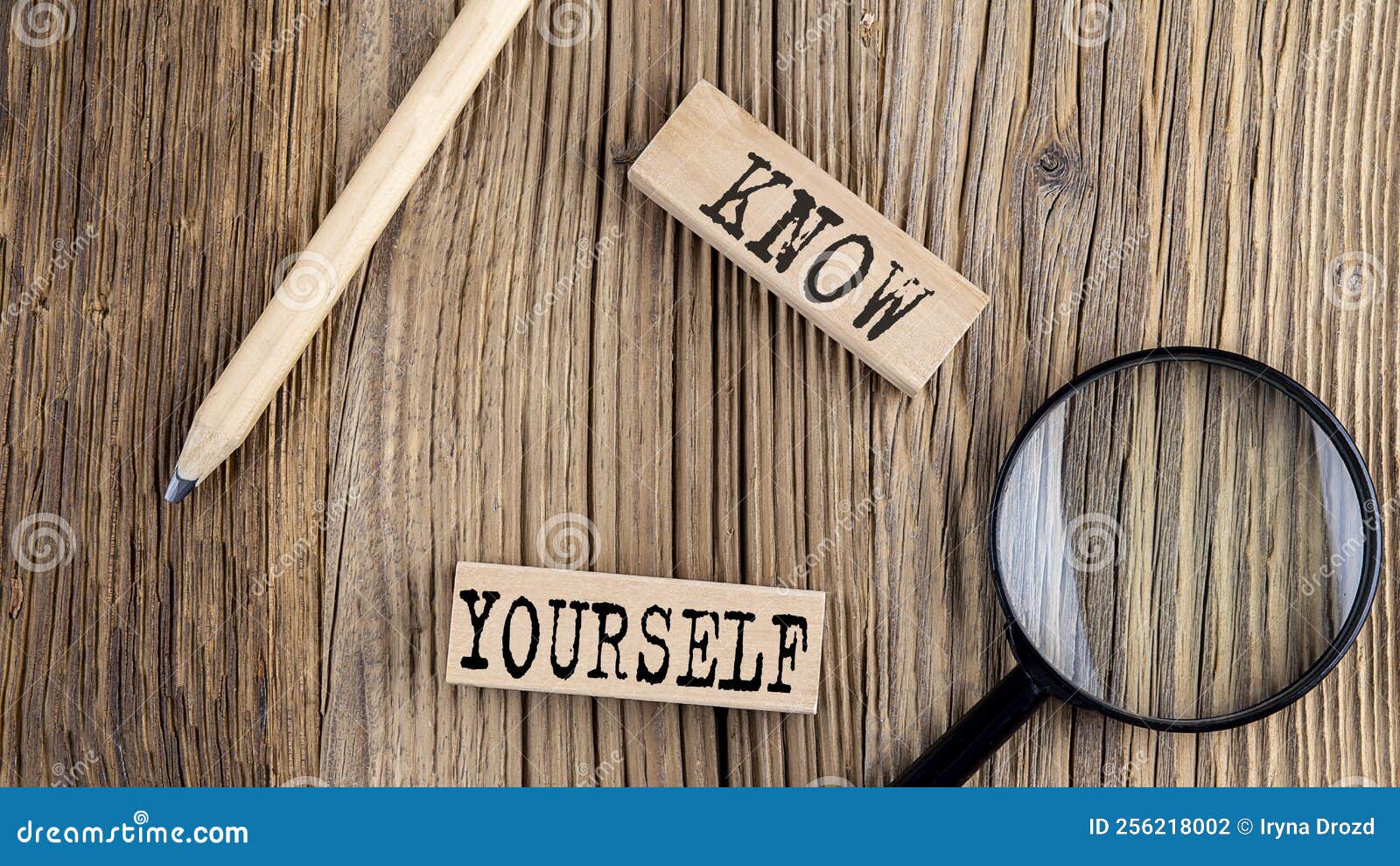 KNOW YOURSELF Words on Wooden Building Blocks on the Wooden Background ...