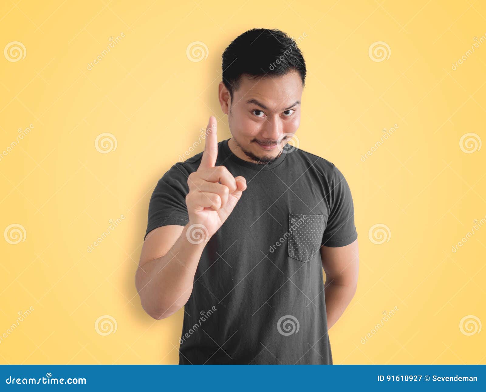 Knowing Face and Idea Finger of Man. Stock Image - Image of person ...