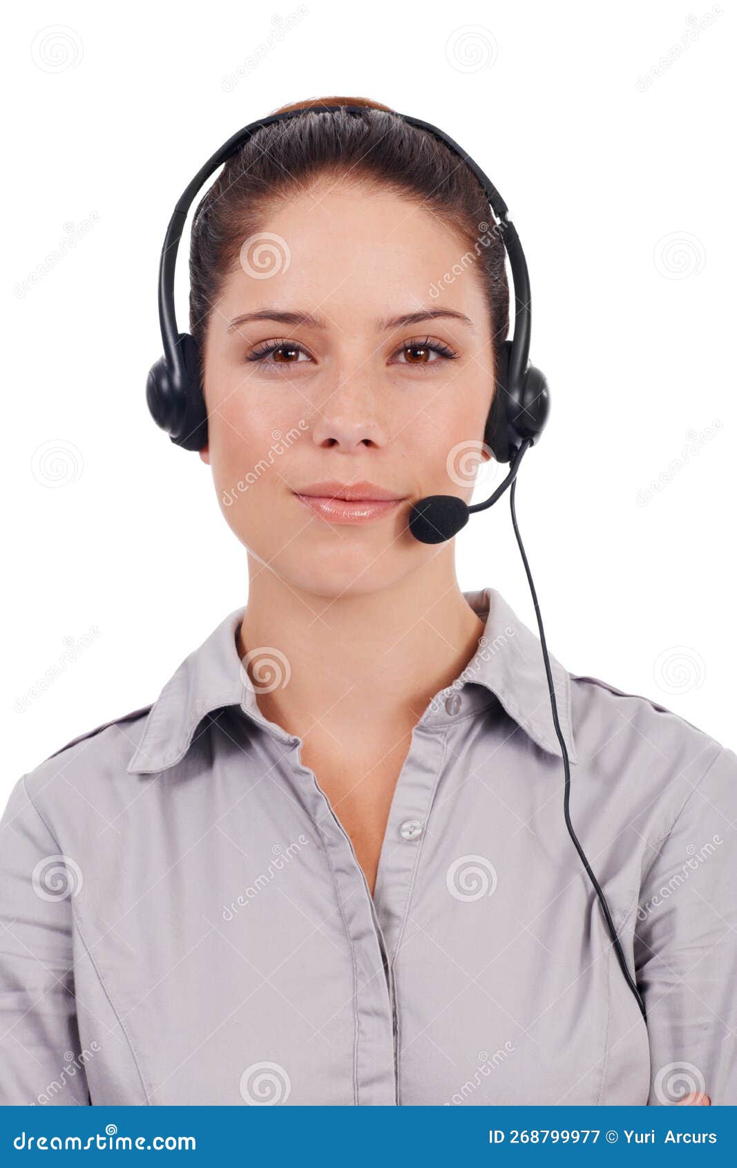 Knowledgable Customer Support. Portrait of a Young Customer Service ...