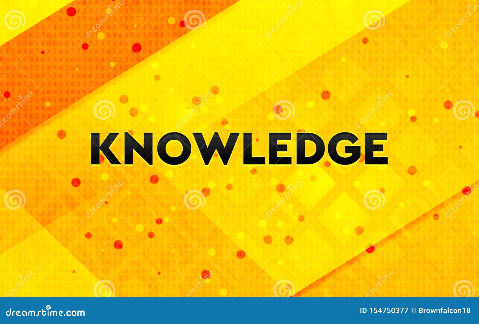 Knowledge Abstract Digital Banner Yellow Background Stock Illustration ...