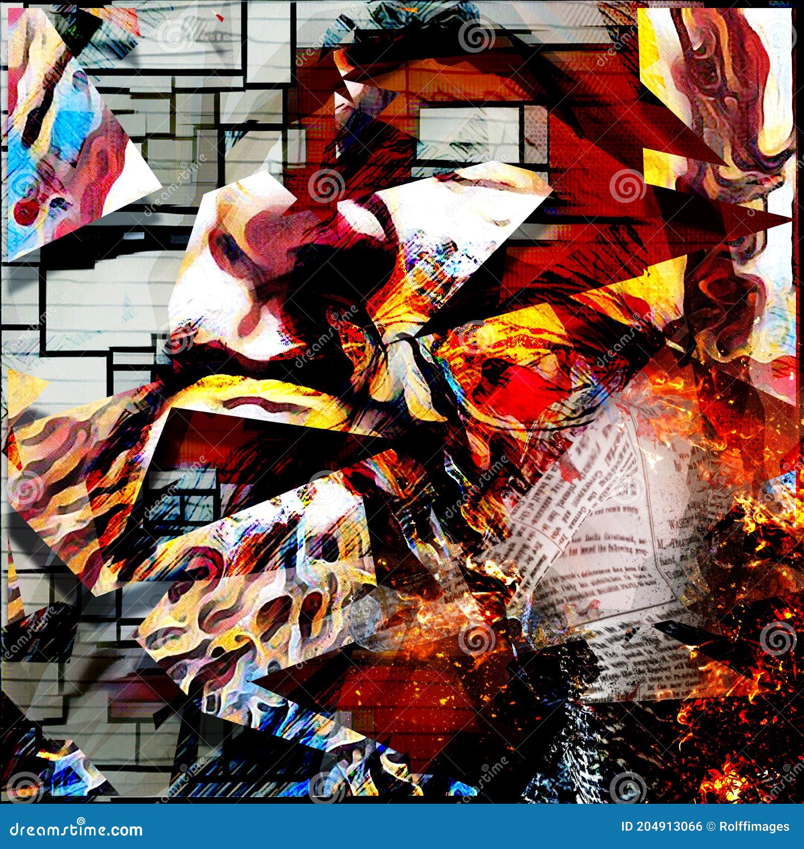 Knowledge. Abstract Painting Stock Illustration - Illustration of ...