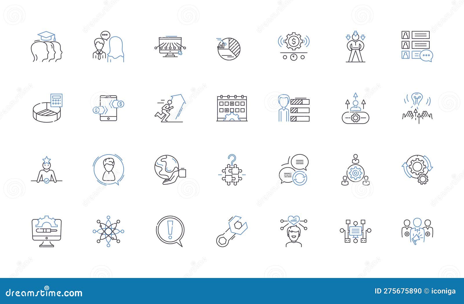 Knowledge Acquisition Line Icons Collection. Learning, Cognition ...