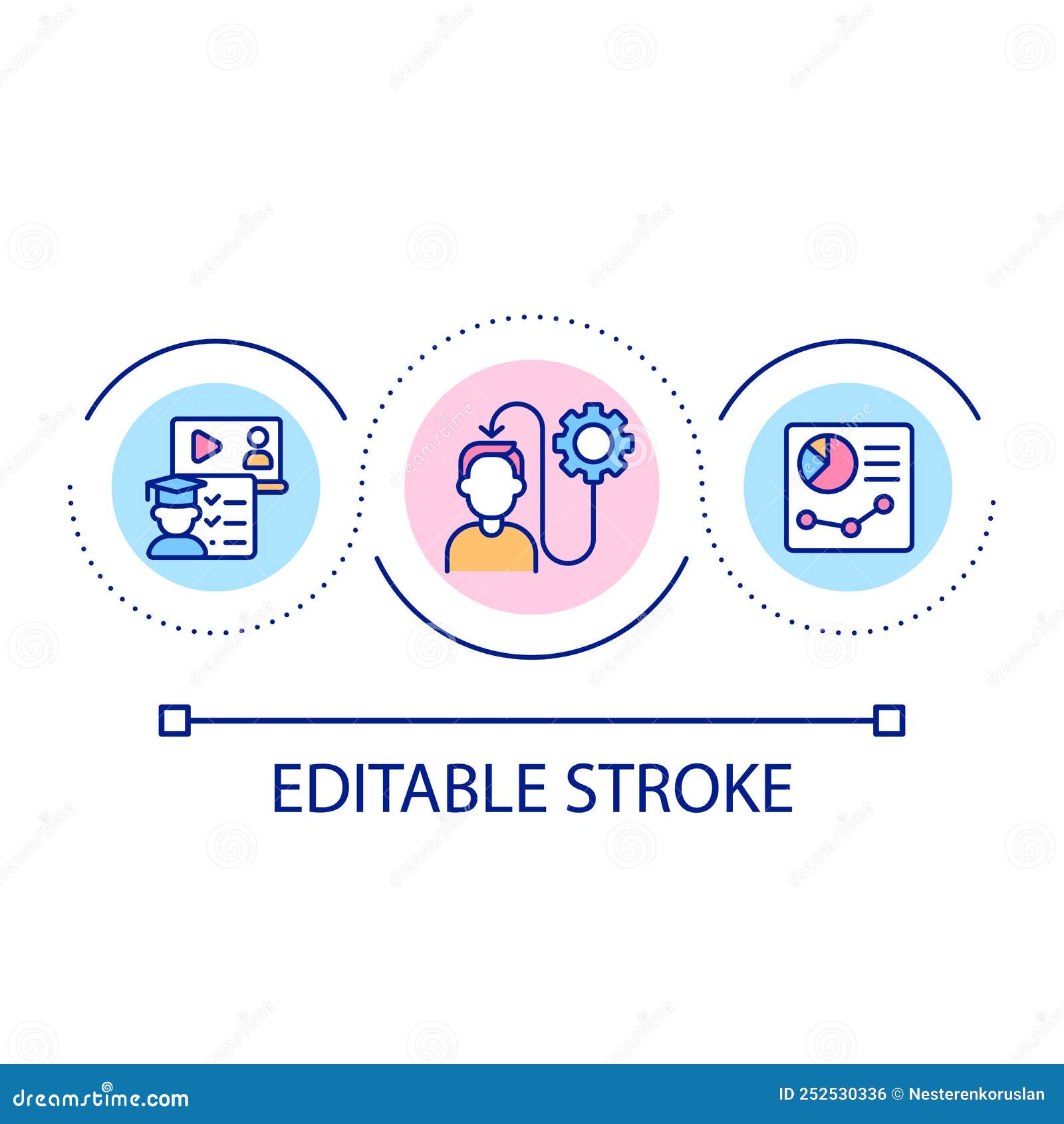 Knowledge Acquisition Process Loop Concept Icon Stock Vector ...