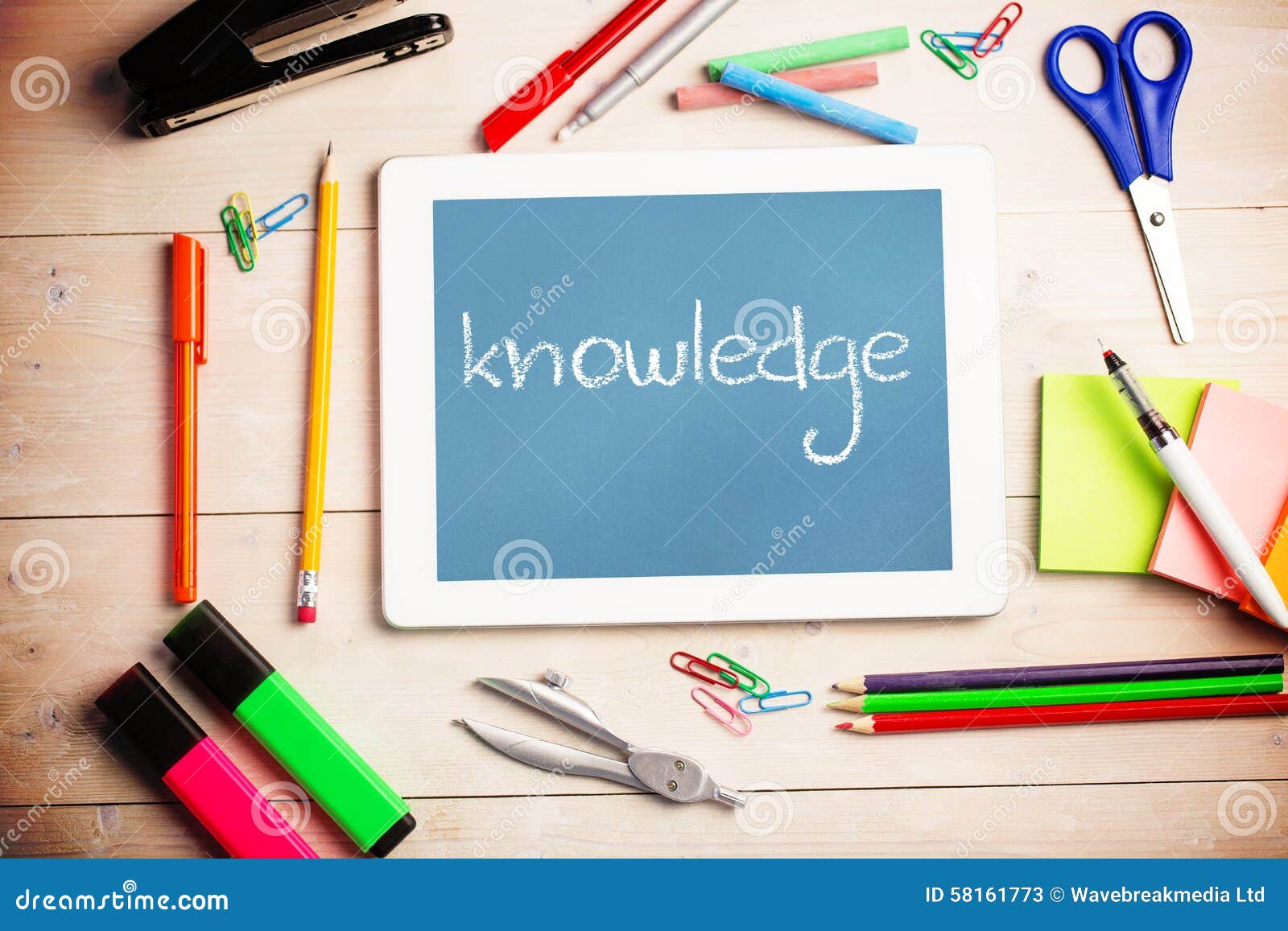 Knowledge Against Digitally Generated Green Push Button Royalty-Free ...