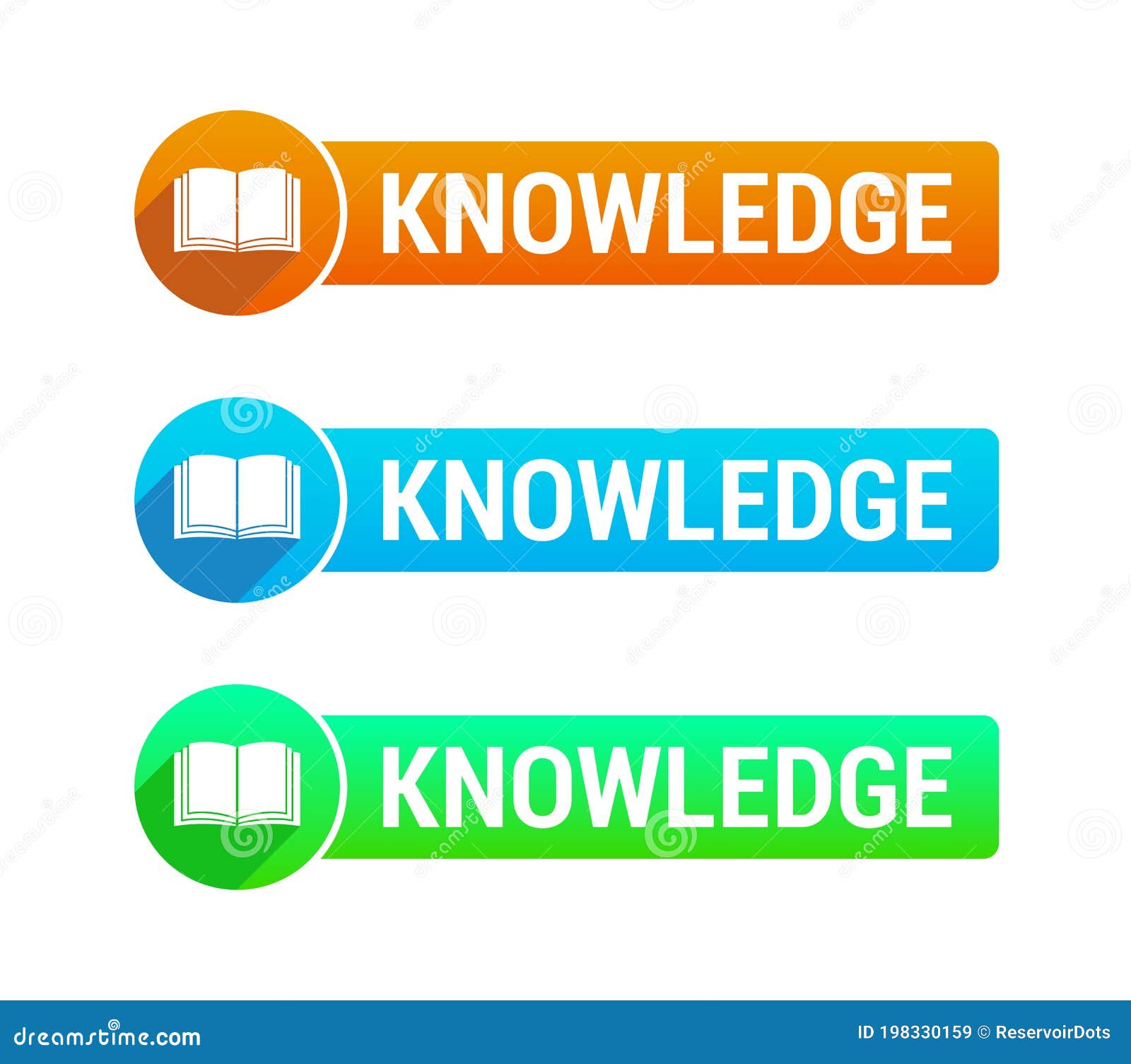 Knowledge Banner Vector stock vector. Illustration of book - 198330159