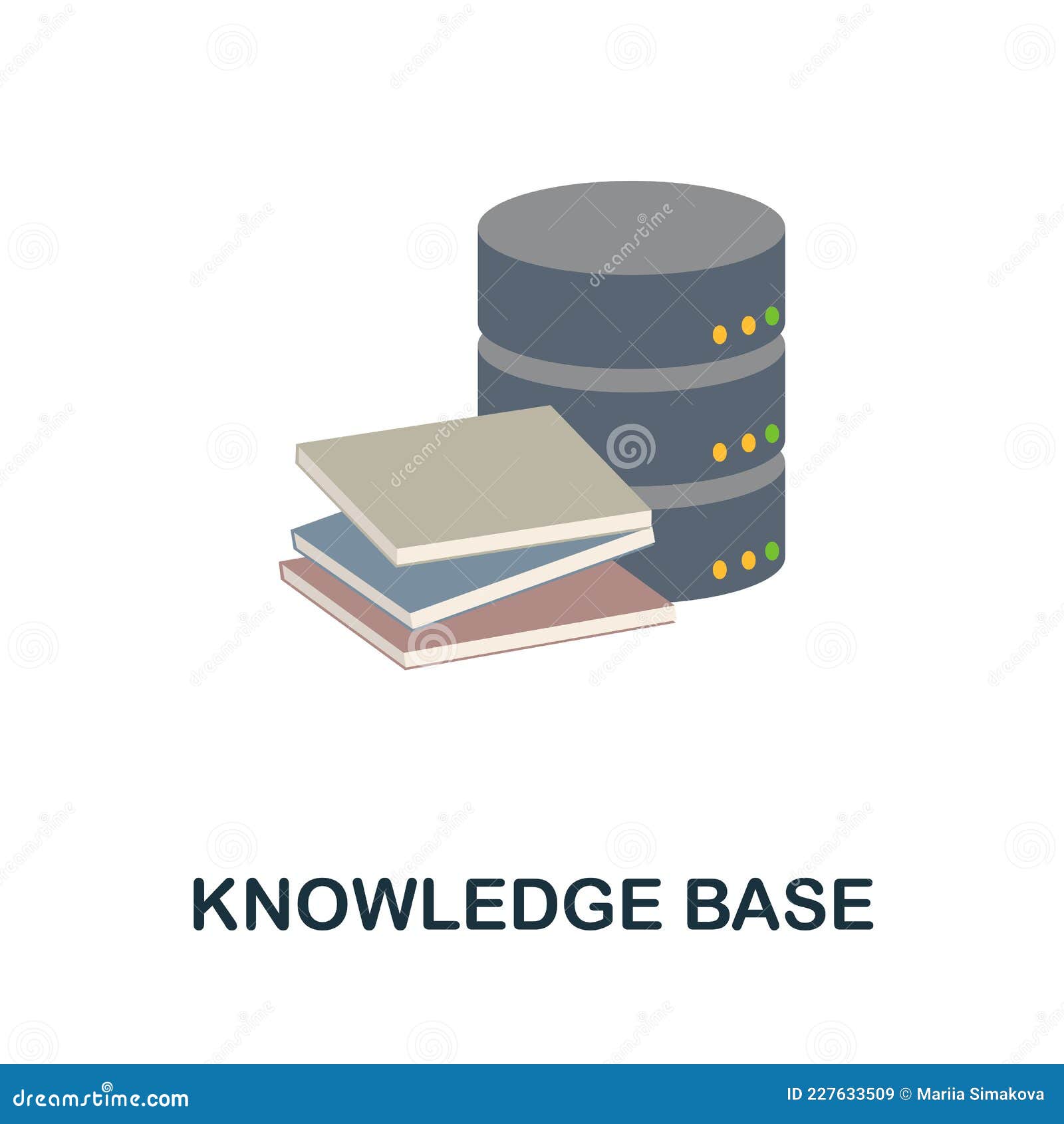 Knowledge Base Flat Icon. Colored Sign from Customer Service Collection ...