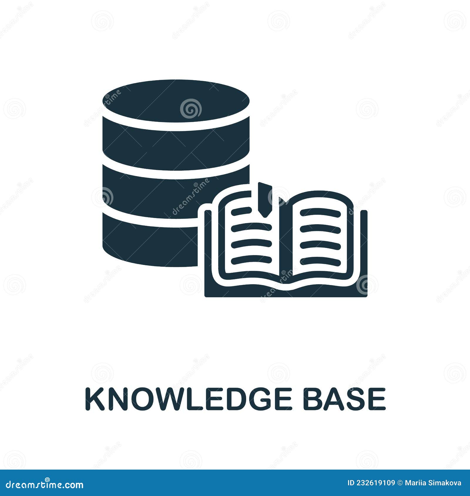 Knowledge Base Icon. Monochrome Sign from Customer Relationship ...