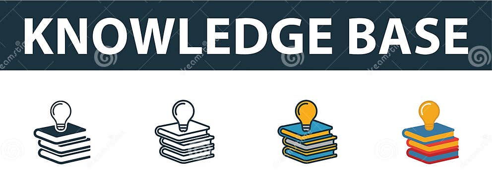 Knowledge Base Icon Set. Premium Symbol in Different Styles from ...