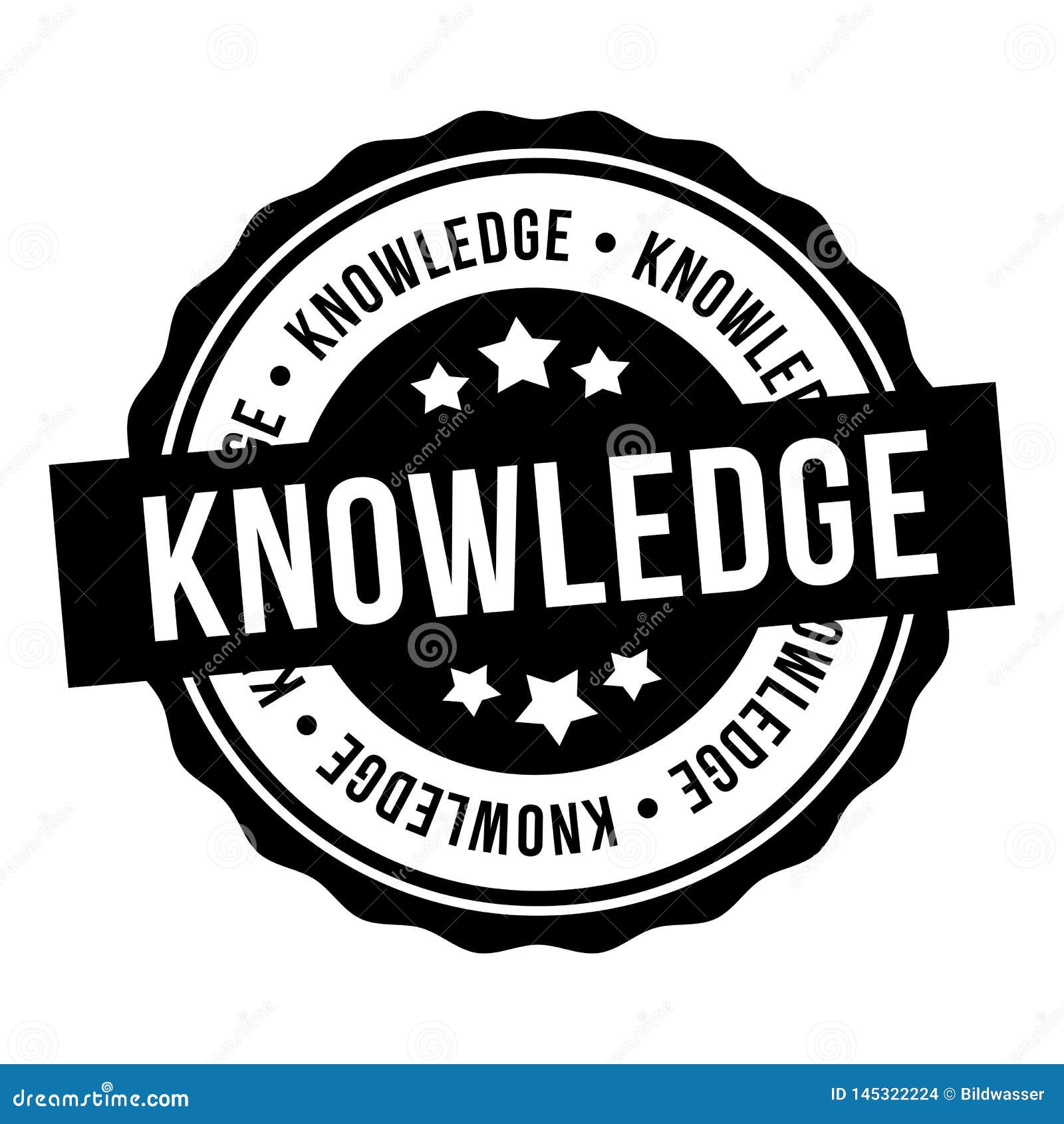 Knowledge Black Round Stamp. Eps10 Vector Badge Stock Vector ...