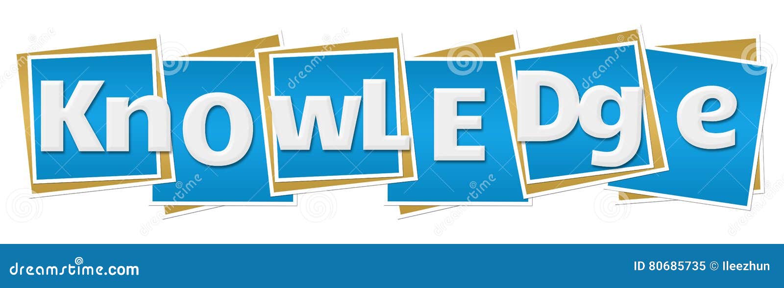 Knowledge Blue Blocks stock illustration. Illustration of wisdom - 80685735