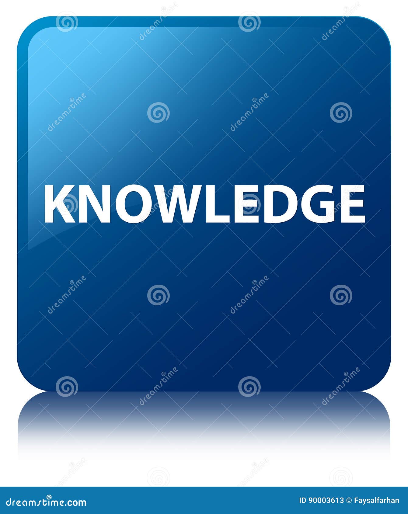 Knowledge Blue Square Button Stock Illustration - Illustration of ...