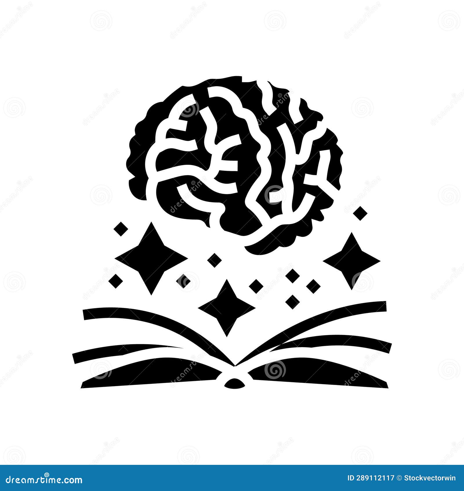 Knowledge Book Succes Challenge Glyph Icon Vector Illustration Stock ...
