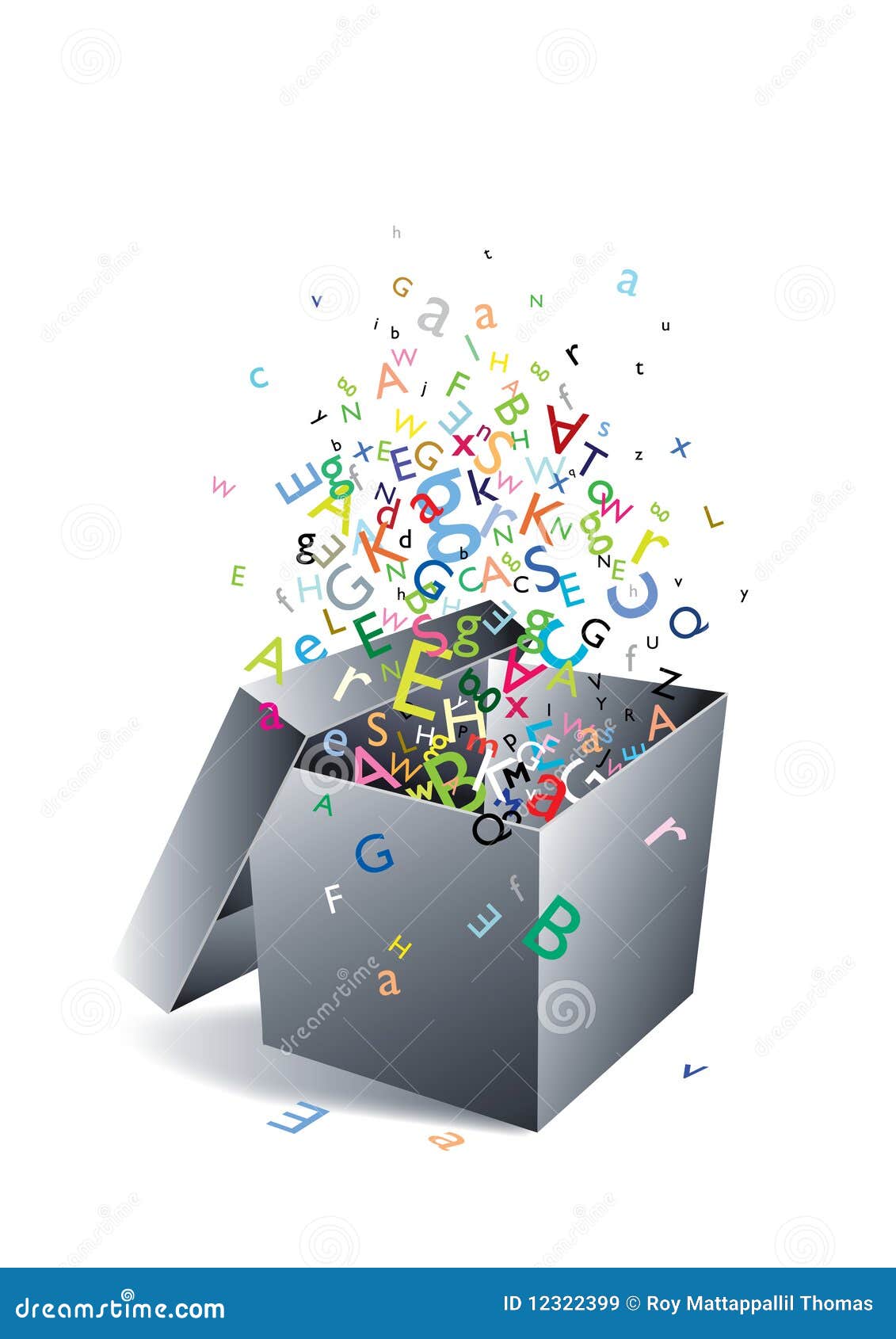 Knowledge box stock vector. Illustration of alphabets - 12322399