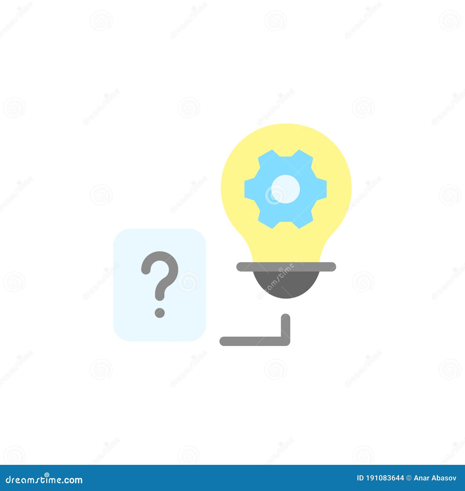Knowledge, Bulb, Question Icon. Simple Color Vector Elements of ...