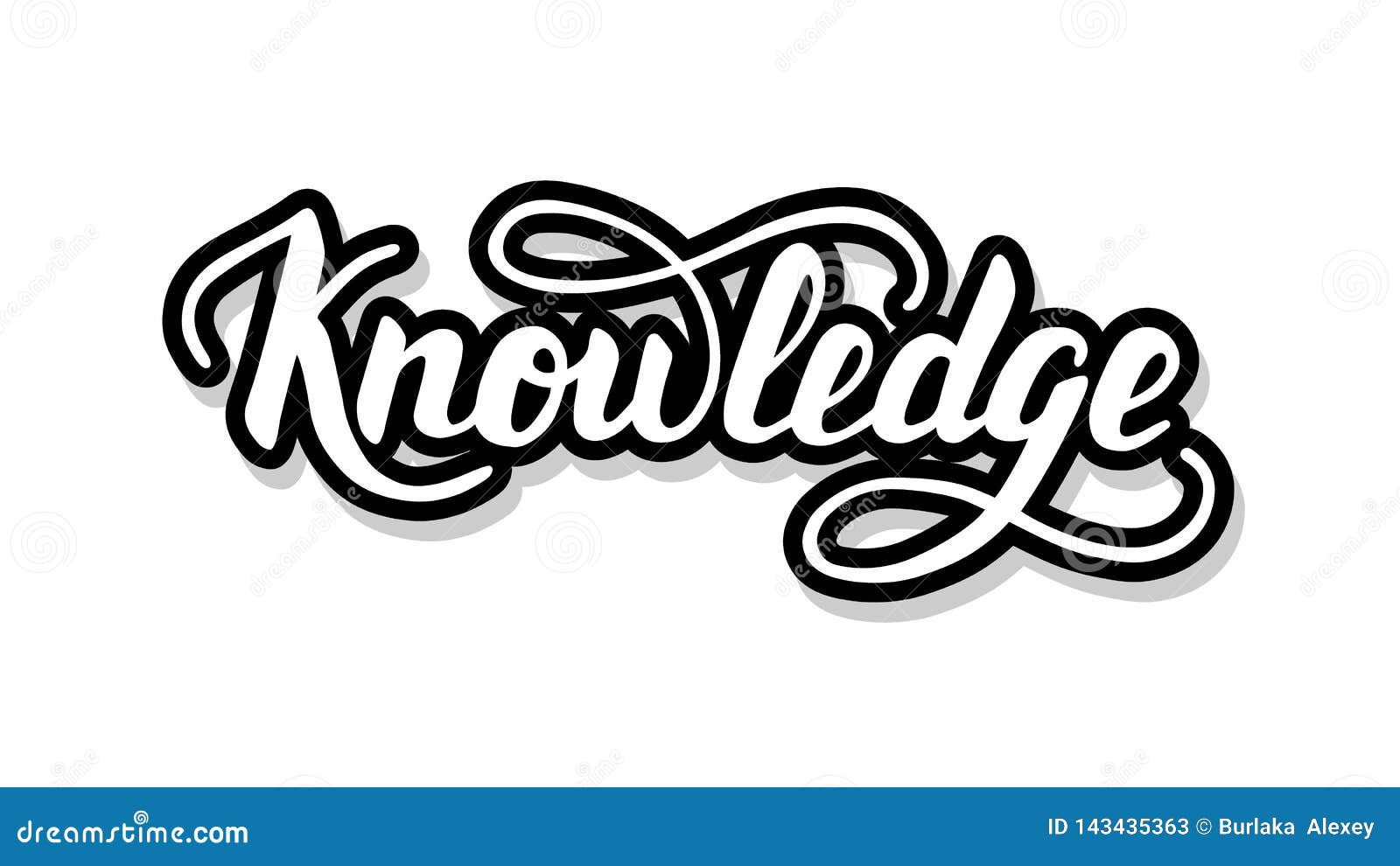 Knowledge Calligraphy Template Text for Your Design Illustration ...