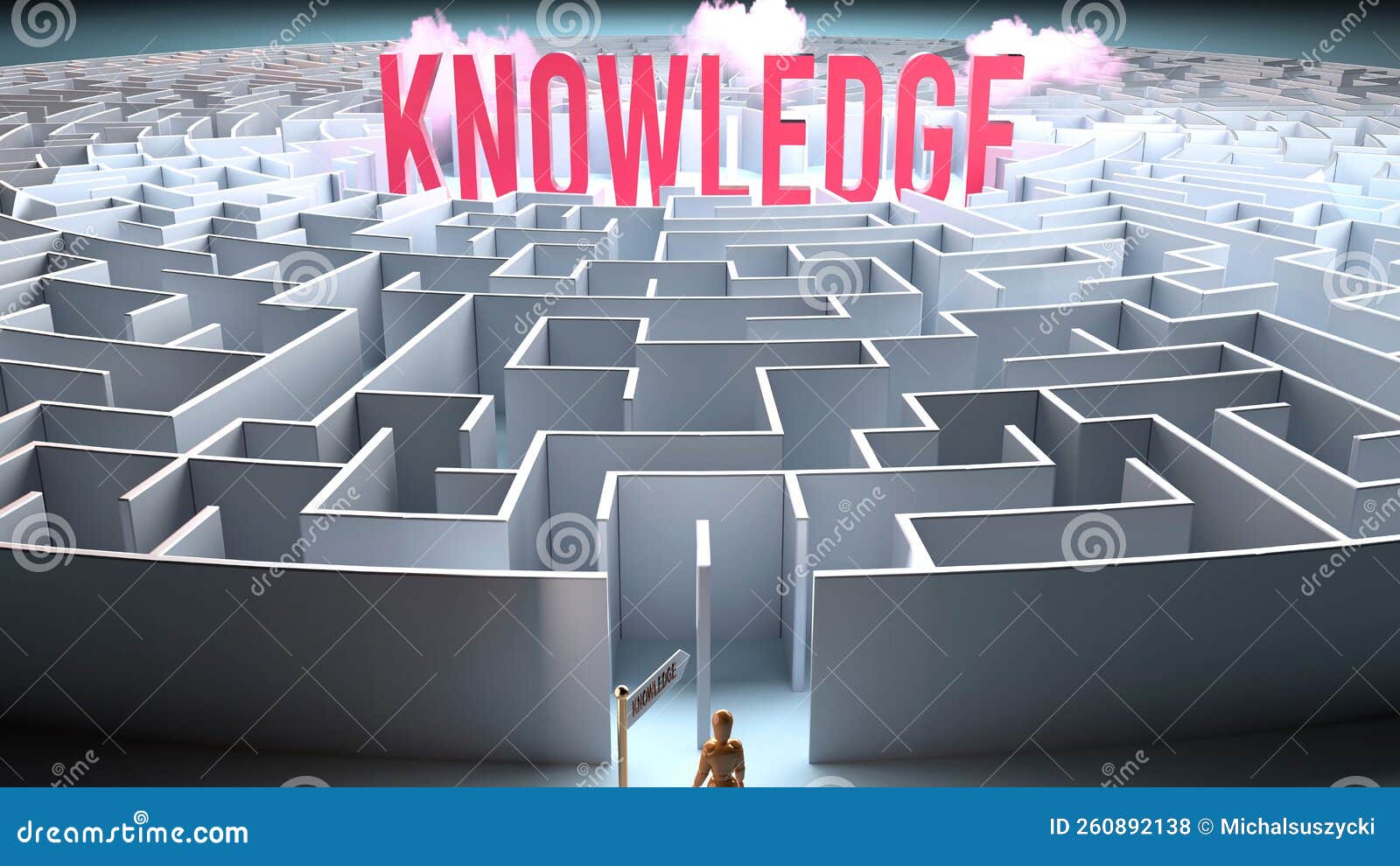 Knowledge and a Complicated Path To it Stock Illustration ...
