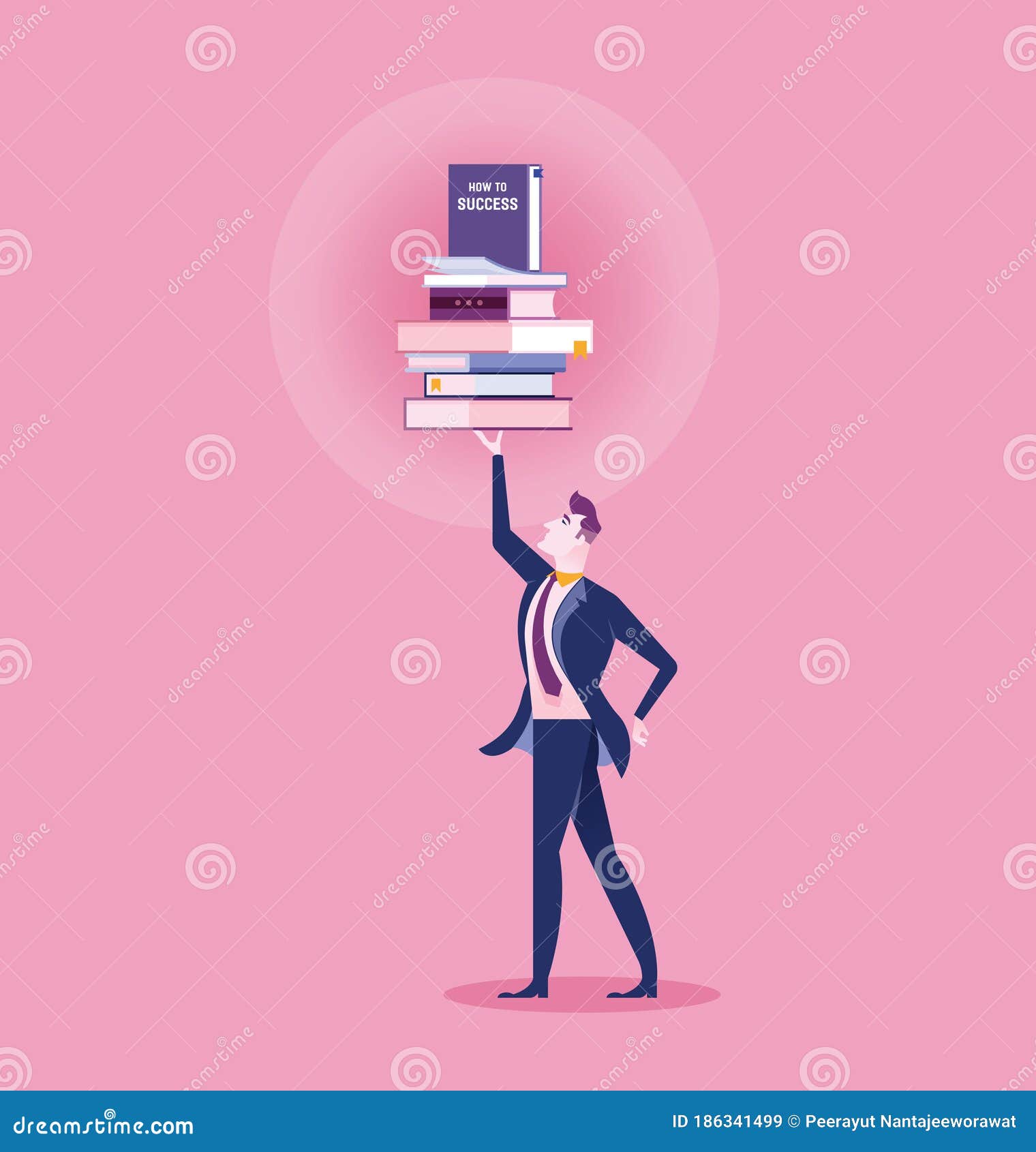 Knowledge. Concept Business Illustration-Business Person for Learning ...