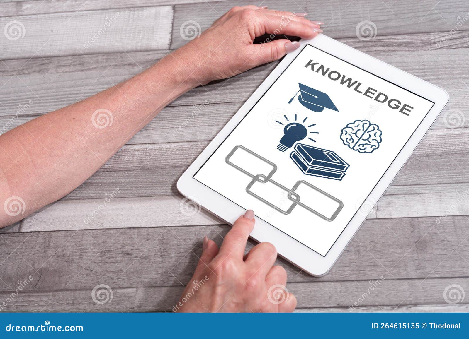 Knowledge Concept on a Tablet Stock Image - Image of expertise, skill ...