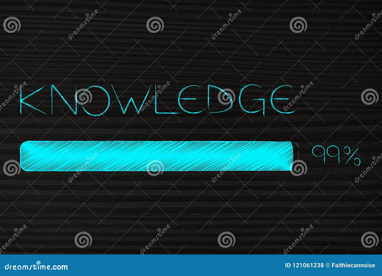 Knowledge with Progress Bar Loading Stock Illustration - Illustration ...