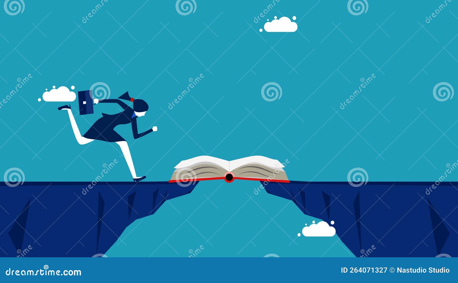 Knowledge Creates Opportunities. Business People Running on Book ... Knowledge Creates Opportunities. Business People Running on Book ...