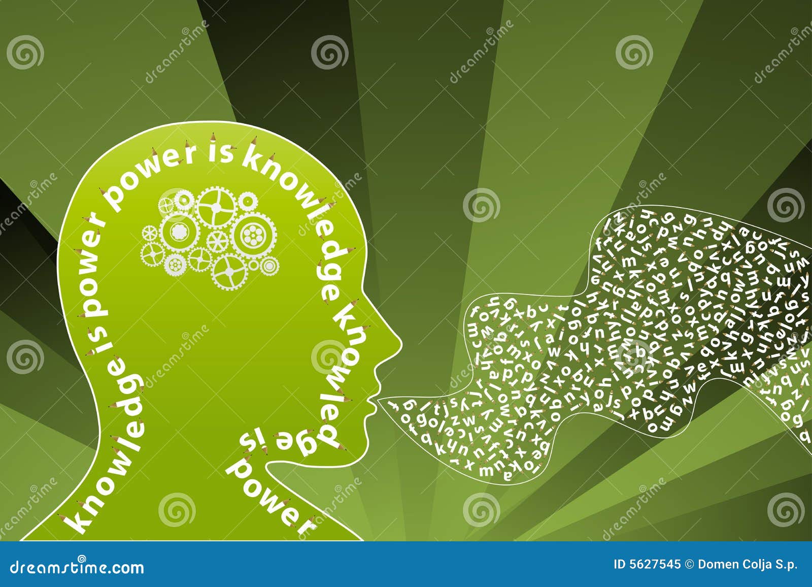 Knowledge Creative Mind Speaker Stock Vector - Illustration of letter ...