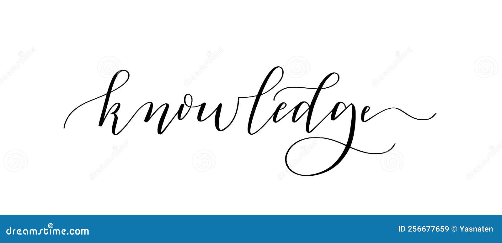 Knowledge Cute Hand-written Word Design for Posters, Prints Stock ...