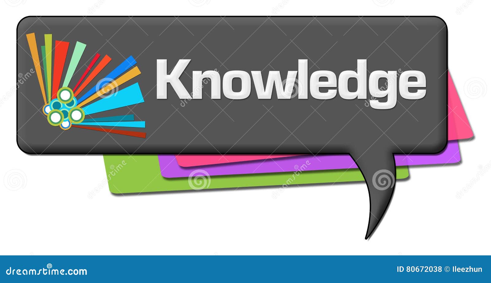 Knowledge Dark Colorful Comment Symbol Stock Illustration ...