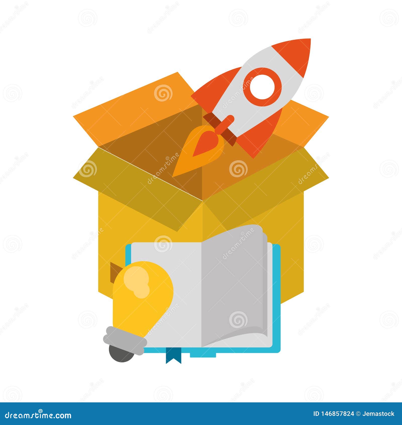 Knowledge Education Concept Cartoon Stock Vector - Illustration of ...