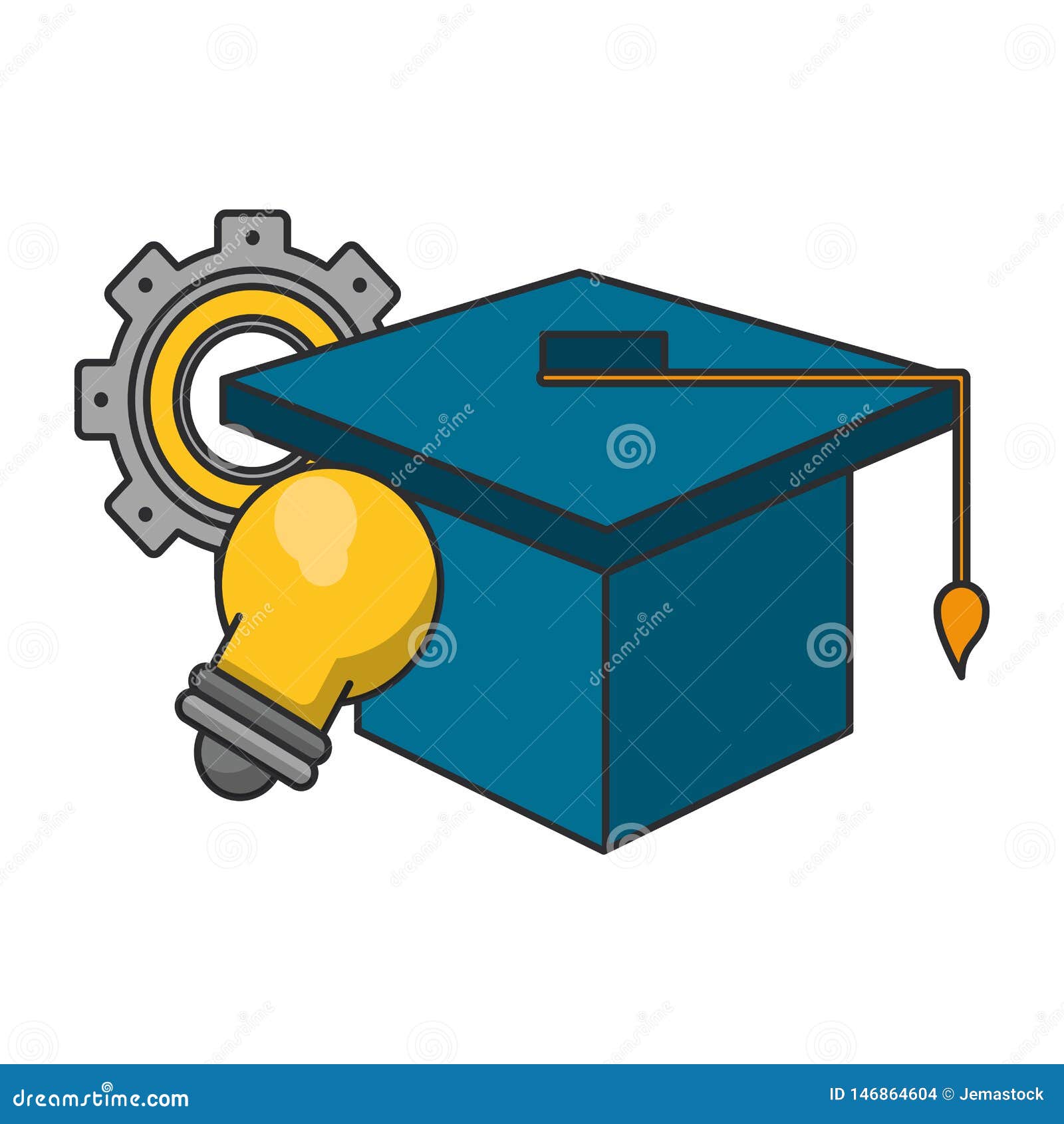 Knowledge Education Concept Cartoon Stock Vector - Illustration of ...