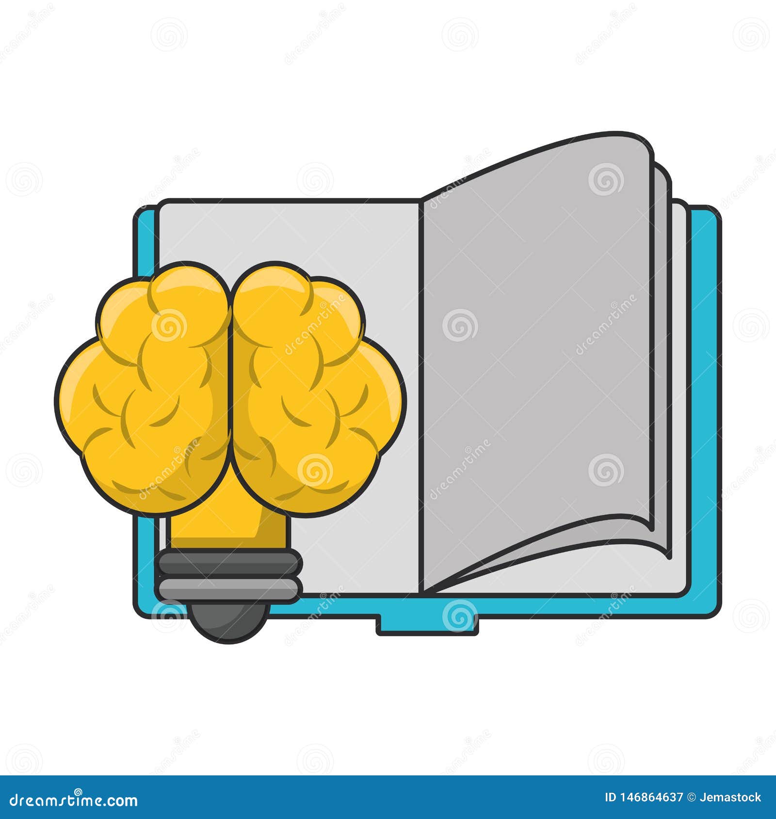 Knowledge Education Concept Cartoon Stock Vector - Illustration of mind ...