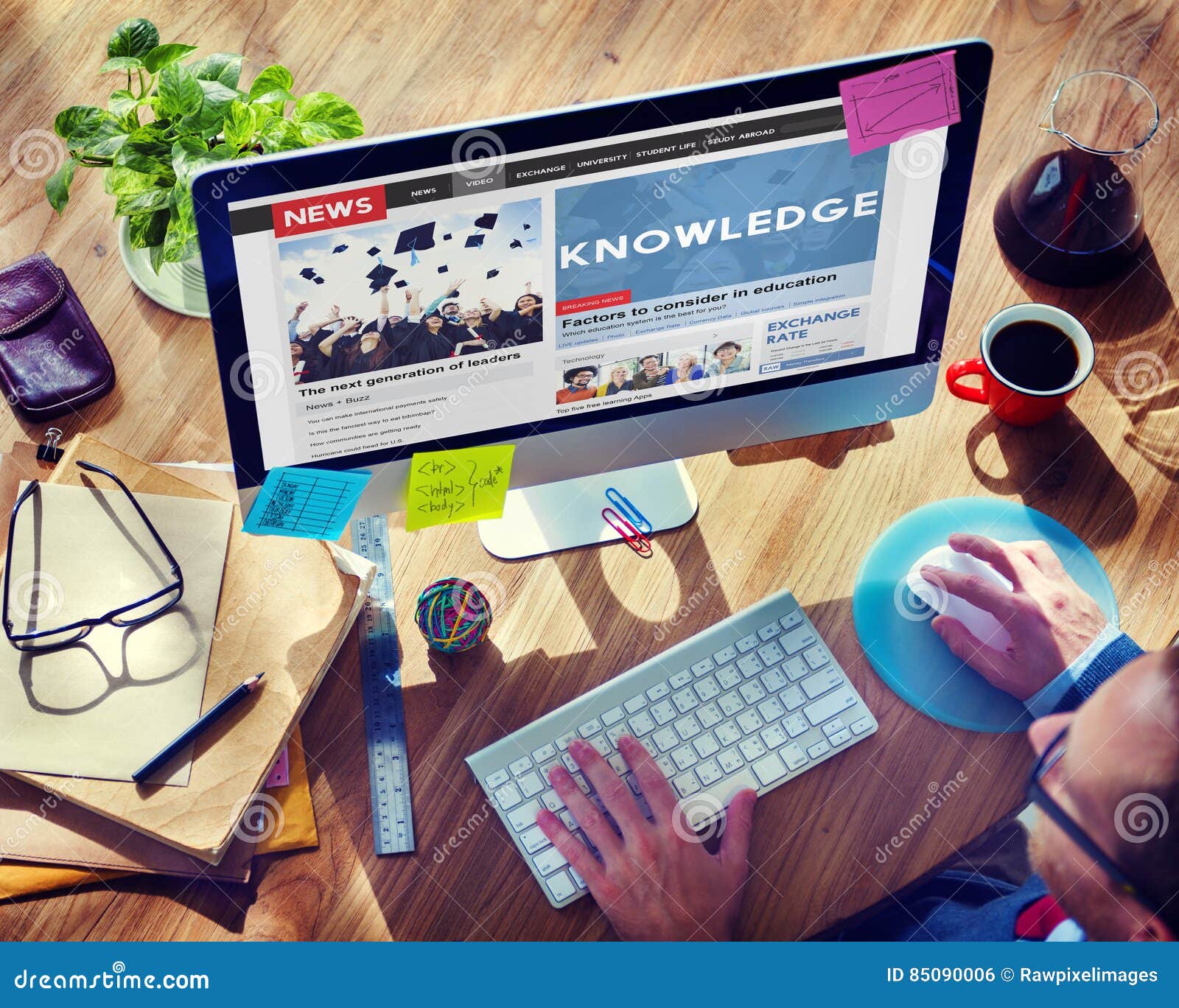Knowledge Education News Feed Advertise Concept Stock Photo - Image of ...