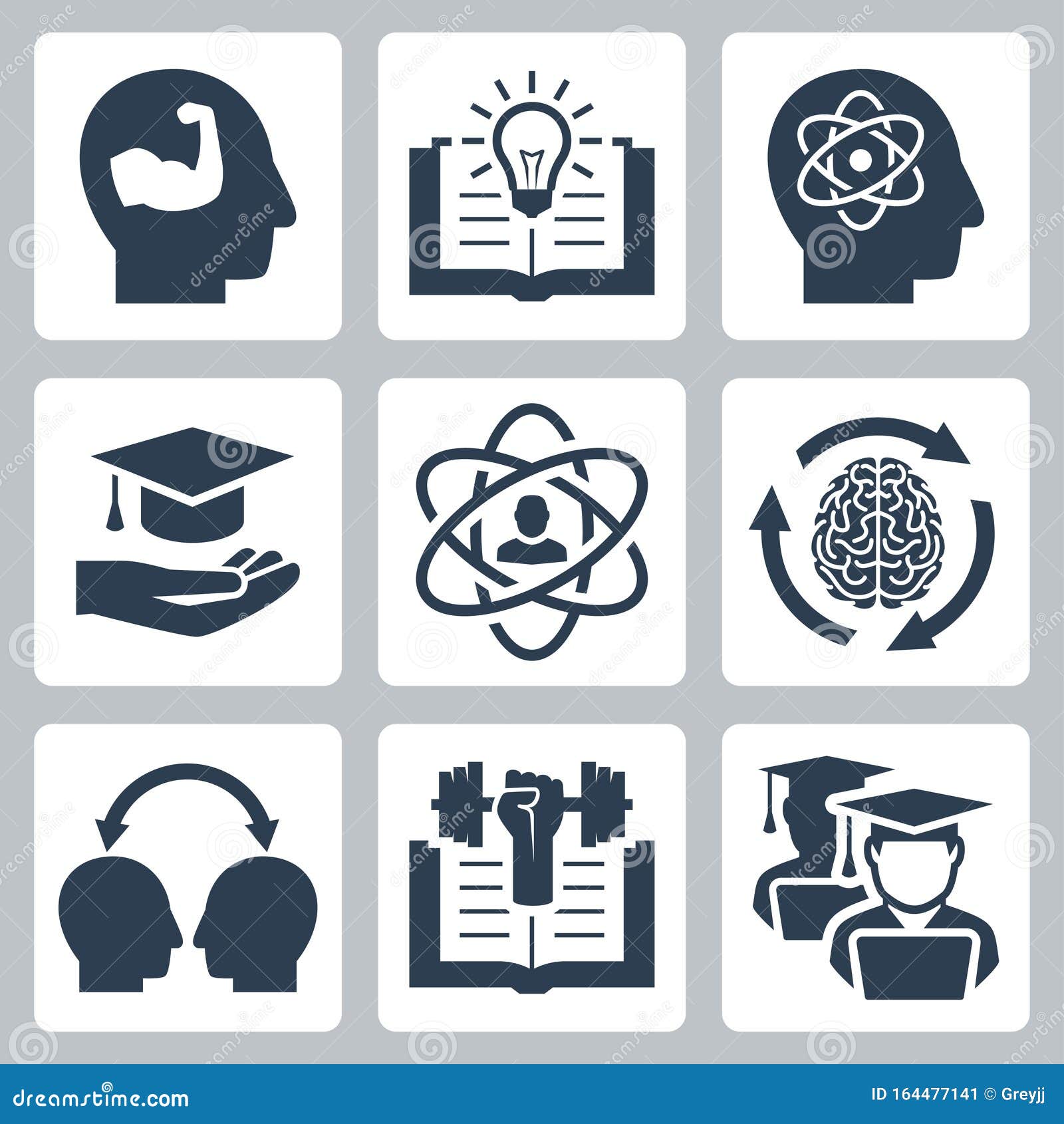 Knowledge and Education Related Icons Stock Vector - Illustration of ...
