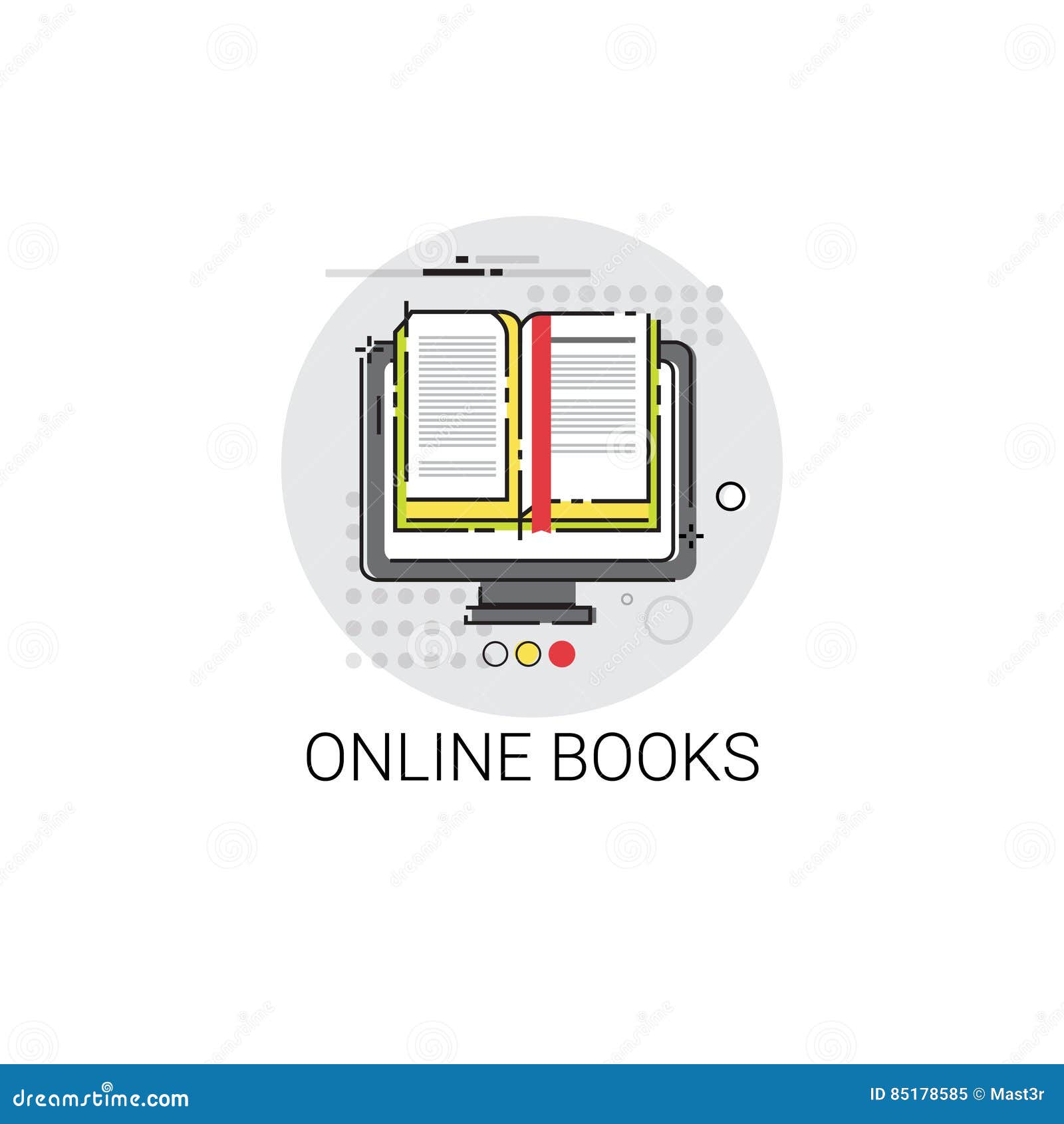 Knowledge Elearning Education Online Books Icon Stock Vector ...