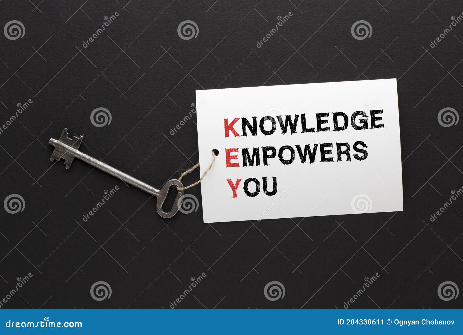 Knowledge Empowers You - KEY Stock Image - Image of education ...