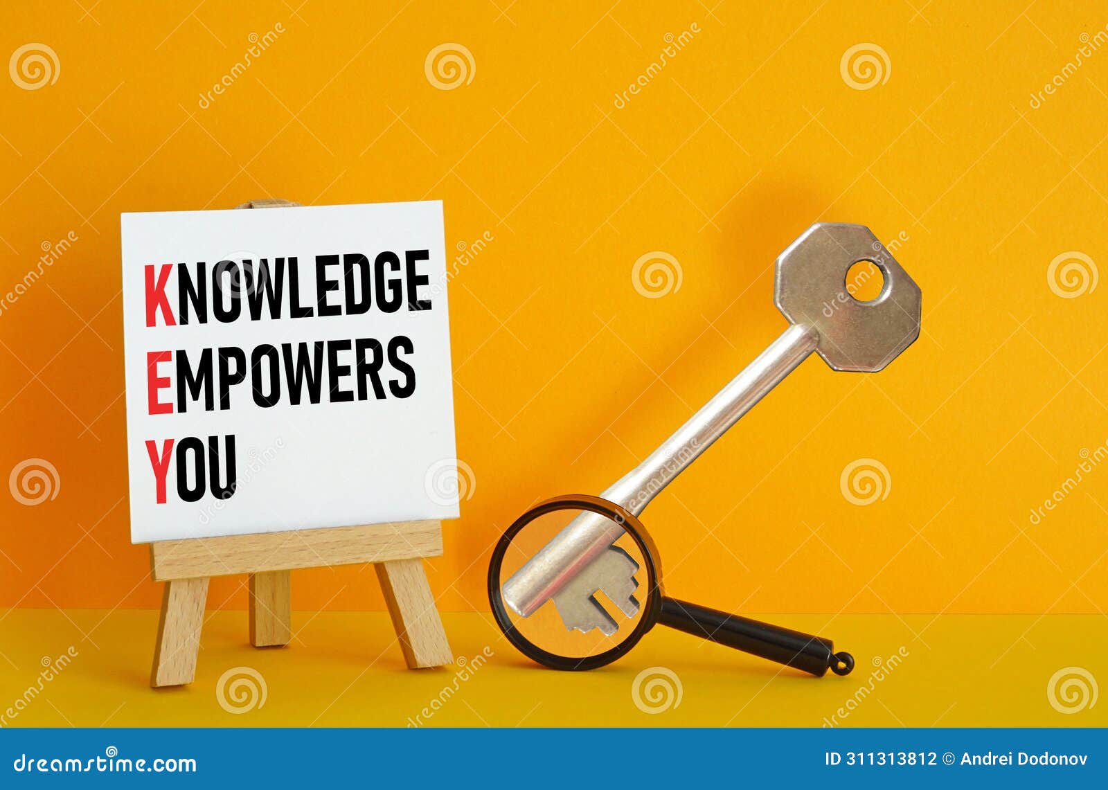 Knowledge Empowers You KEY is Shown Using the Text and Photo of the Key ...