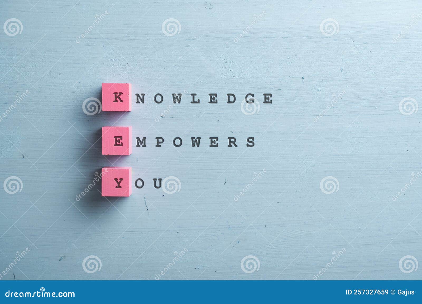 Knowledge Empowers You Sign Stock Image - Image of blue, conceptual ...