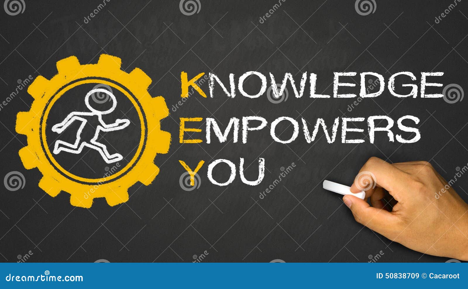 Knowledge empowers you stock image. Image of positive - 50838709