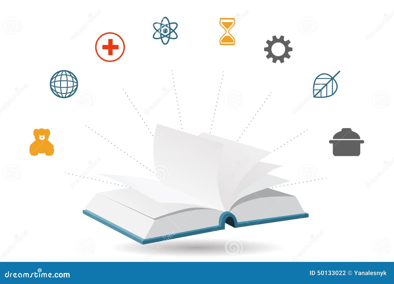 Encyclopedia Book With Green Background Cartoon Vector | CartoonDealer ...