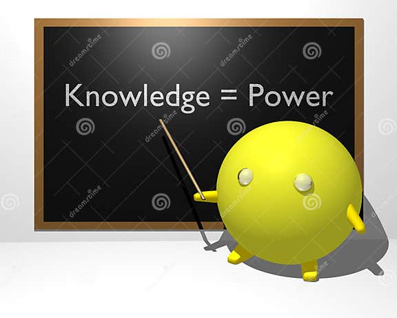 Knowledge equals Power stock illustration. Illustration of education ...