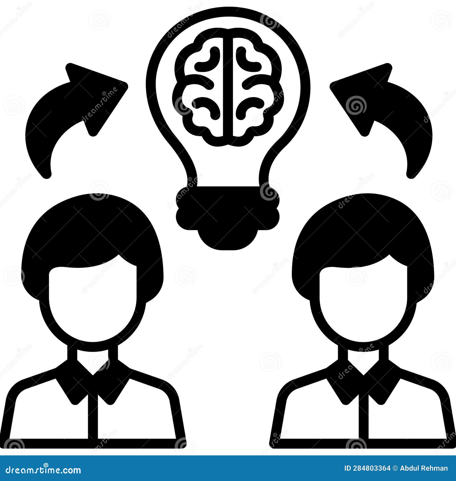 Knowledge Exchange Half Glyph Vector Icon Which Can Easily Modified ...