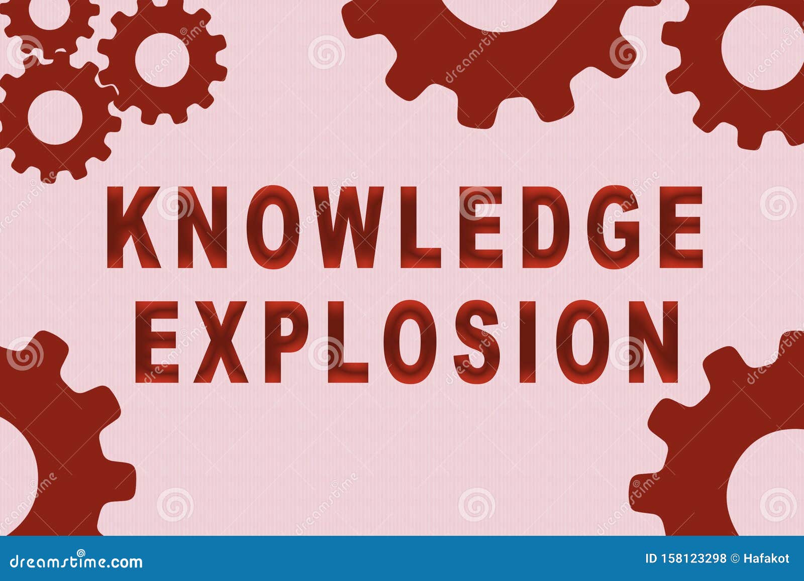 KNOWLEDGE EXPLOSION Concept Stock Illustration - Illustration of gears ...
