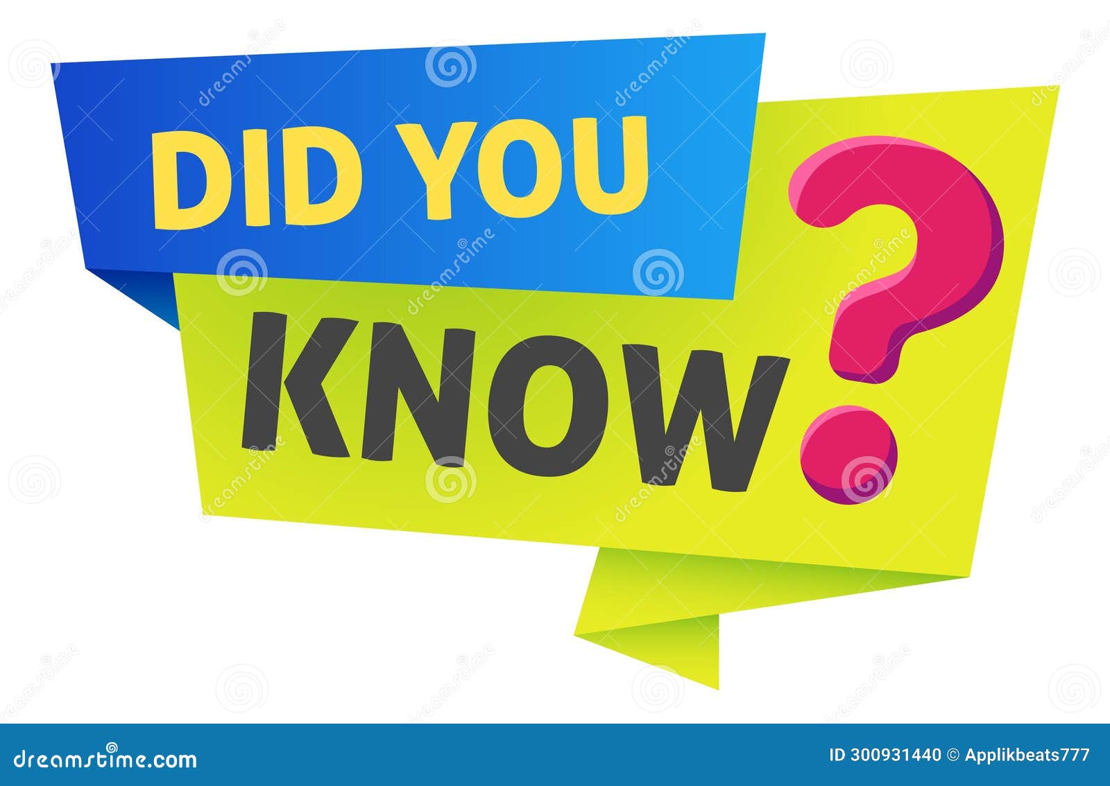 Knowledge Fact Speech Bubble. Do You Know Tag Stock Vector ...