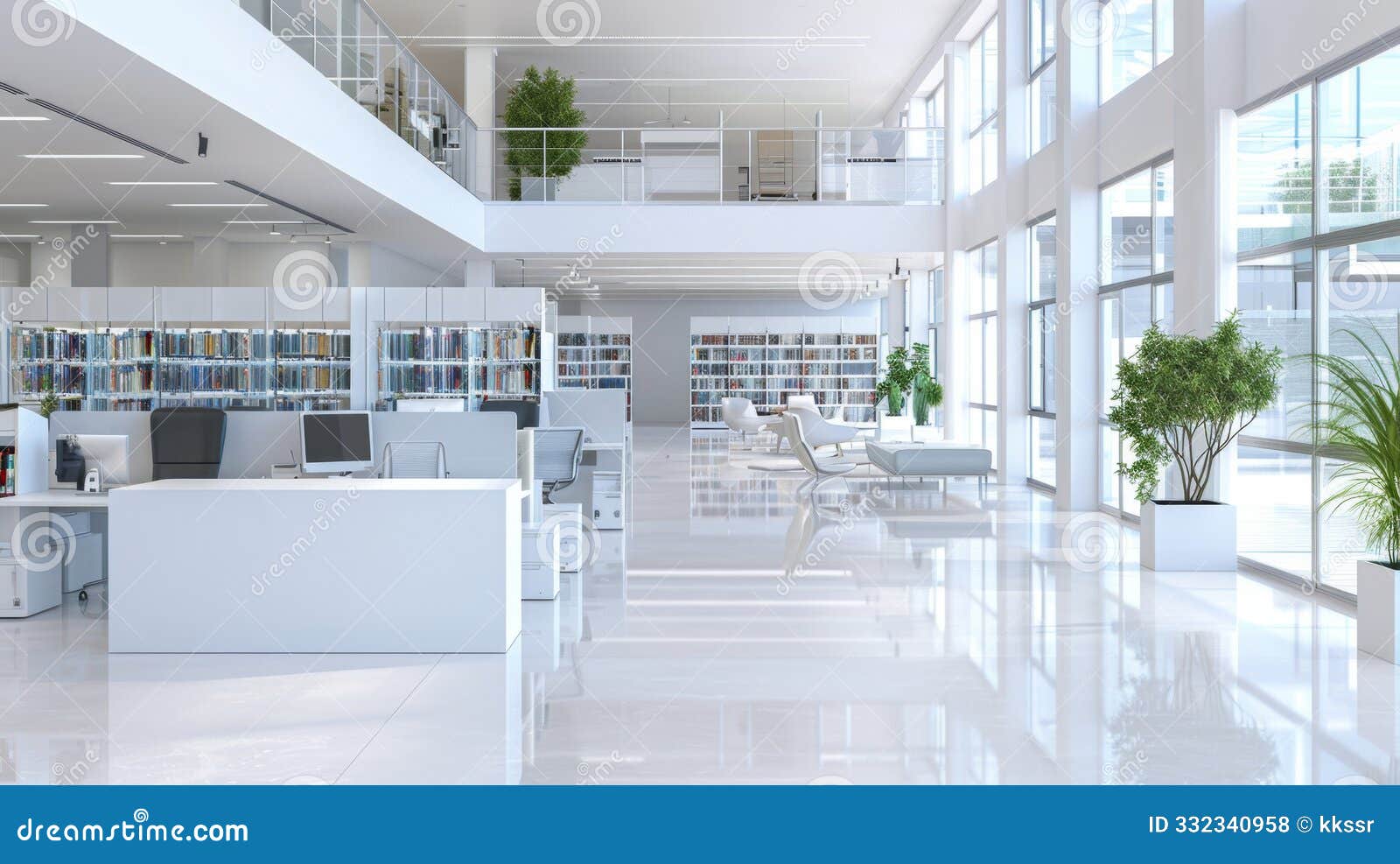 Knowledge-focused Workspace with Library Resources in a Modern Office ...