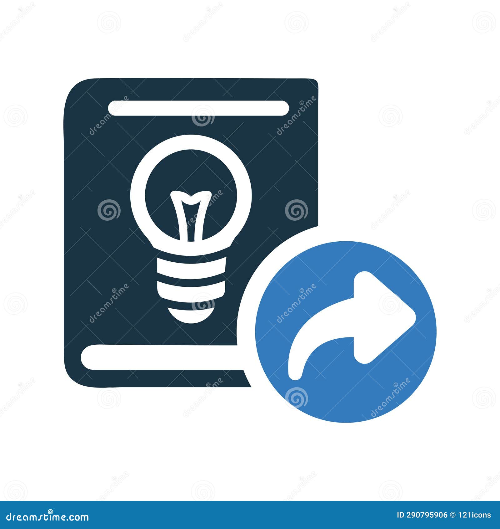 Knowledge Forward icon stock vector. Illustration of commercial - 290795906