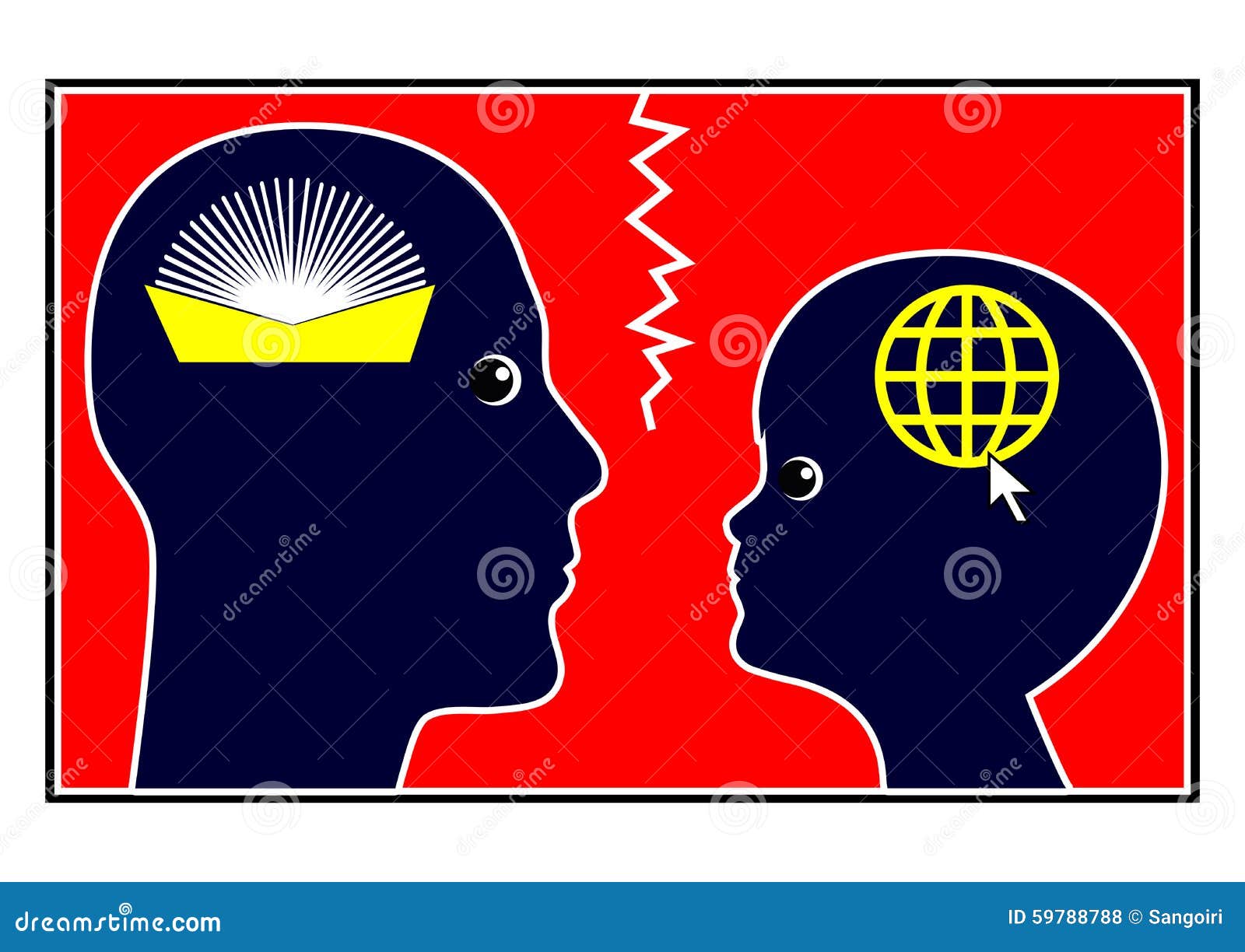 Knowledge Gap stock illustration. Illustration of internet - 59788788