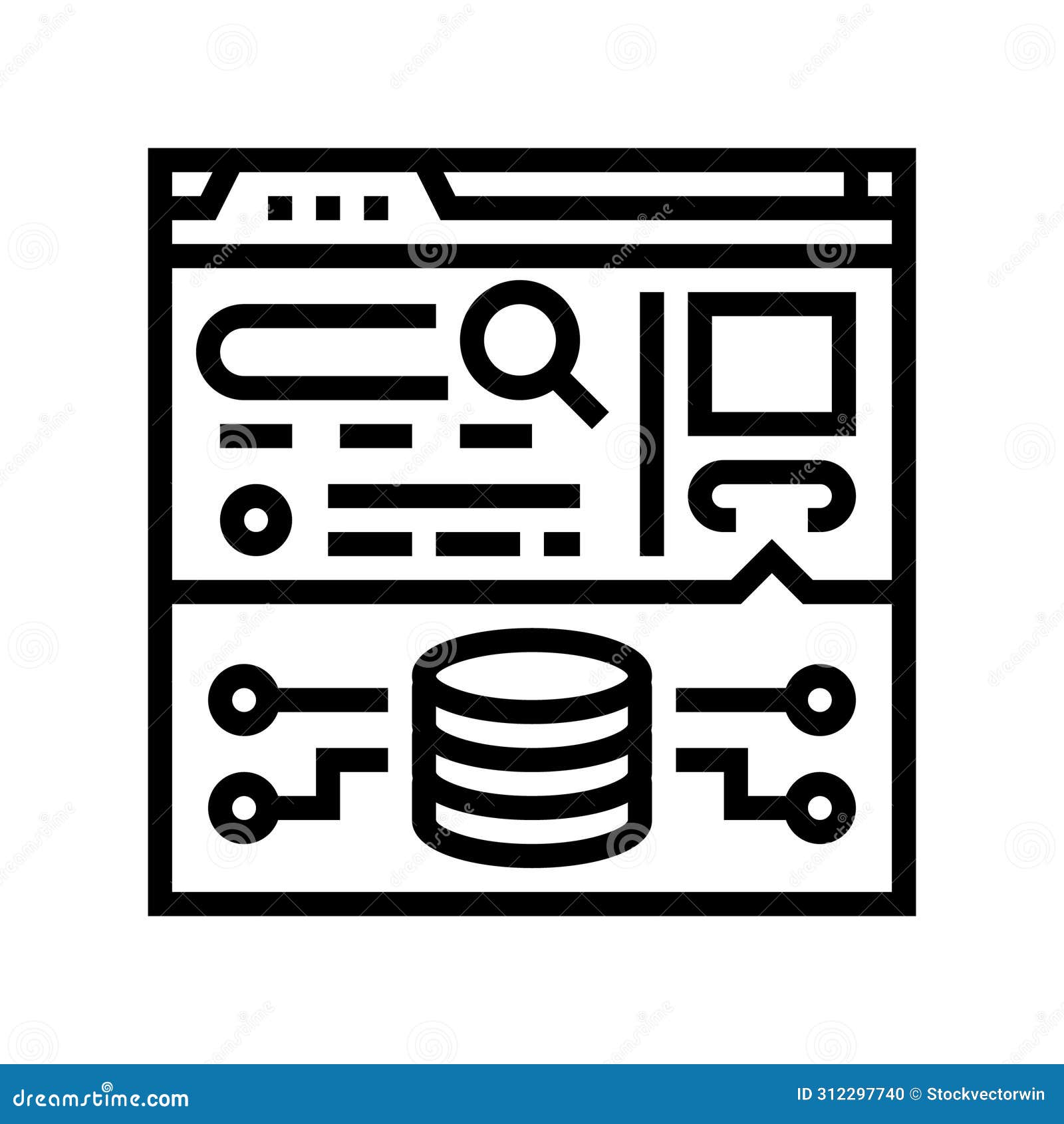 Knowledge Graph Seo Line Icon Vector Illustration Stock Vector ...