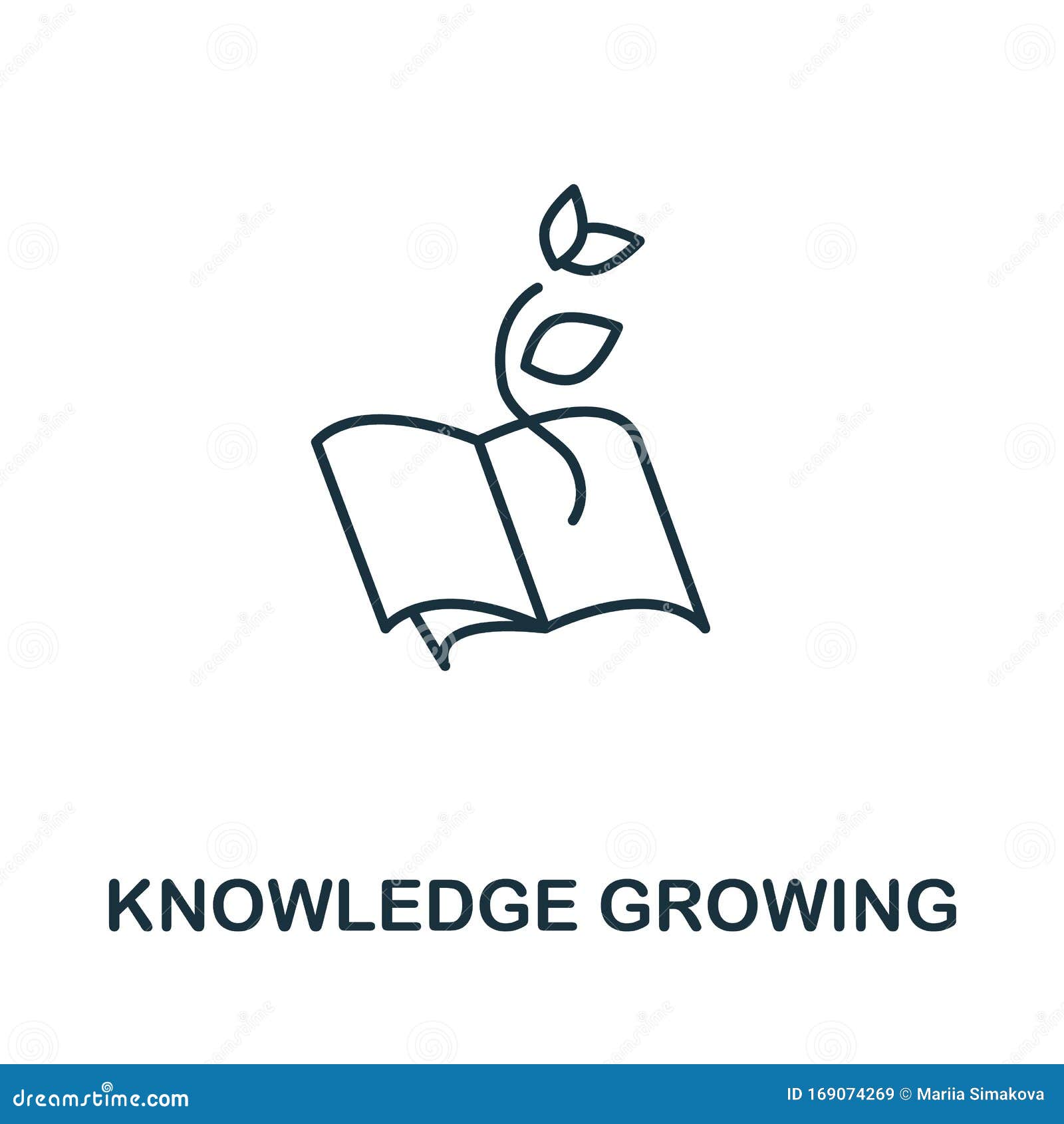 Knowledge Growing Icon. Line Style Symbol from Productivity Icon ...