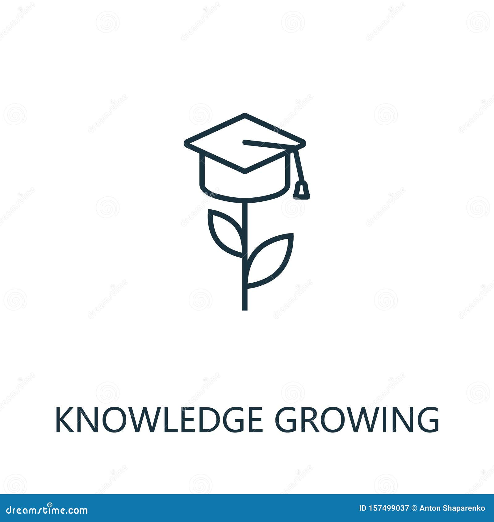 Knowledge Growing Outline Icon. Thin Line Concept Element from ...