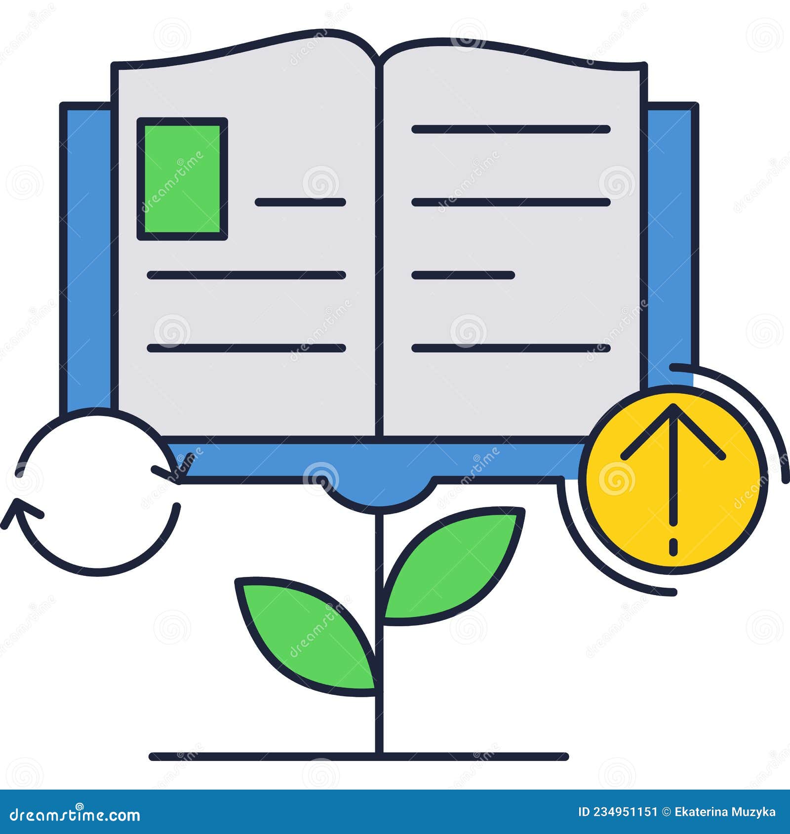Knowledge Growth Icon Prof Education Online Vector Stock Illustration ...